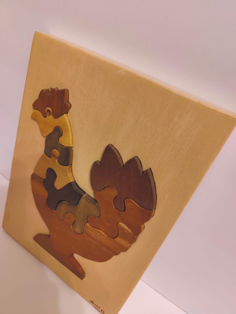 Rustic Rooster Original Farmhouse Wall Art. Artisan Handmade Wood 90s ...