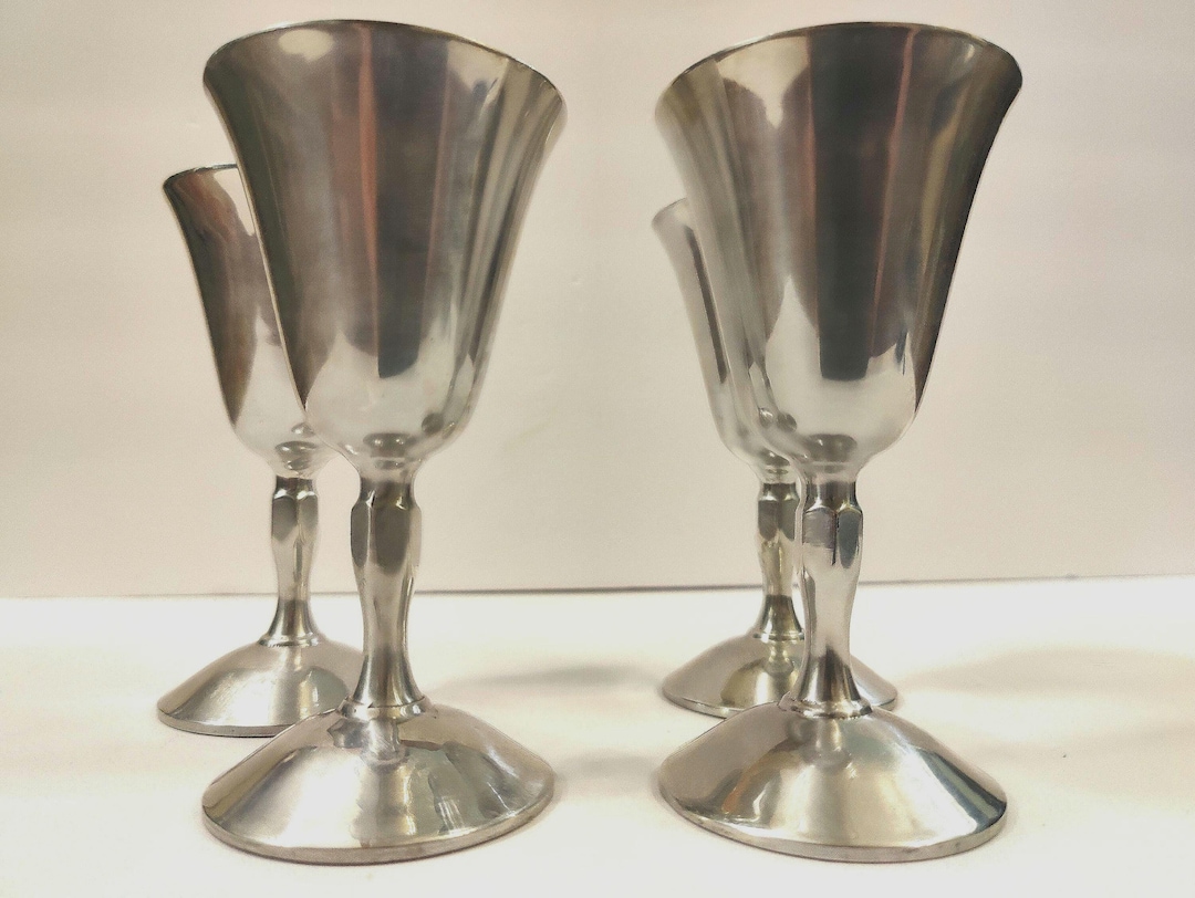 Vintage Raimond Italy Silver Wine Glasses - Set of 4 Luxury Stemware - Etsy