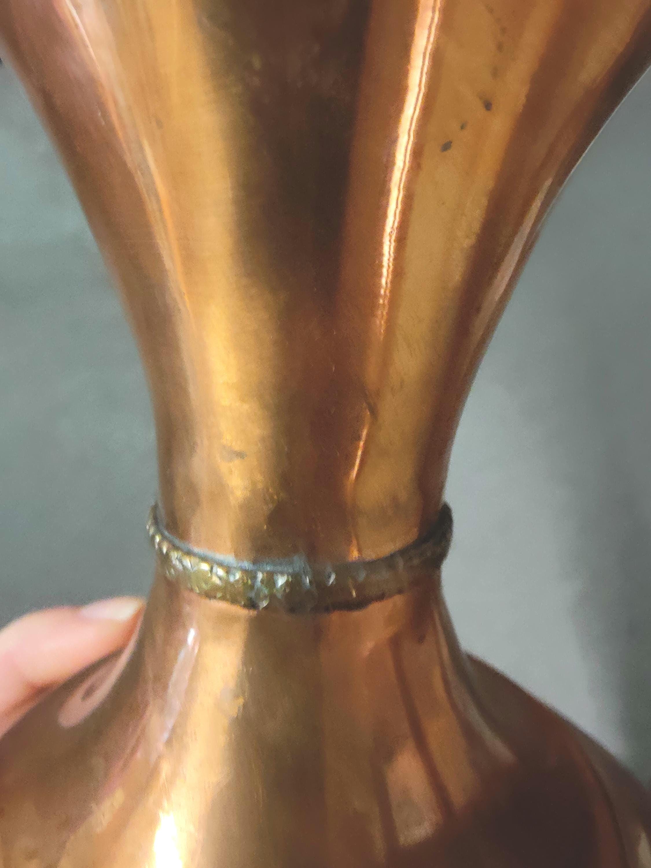 Vintage Copper Vase - Mid-century Modern Home Decor - Handcrafted ...