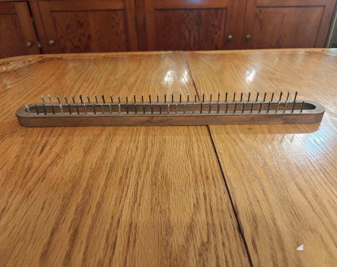 Vintage Wooden Peg Loom: 68-peg Mid-century Weaving Tool. Primitive ...