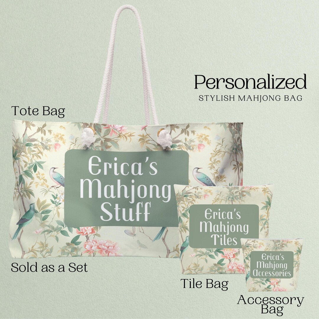 Mahjong Carrying Case Tile Storage Travel Set Player Gift Custom Game ...