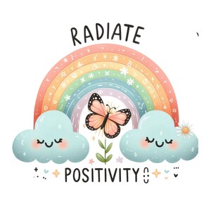 Mental Health Poster, Radiate Positivity Poster, Mental Health Digital ...