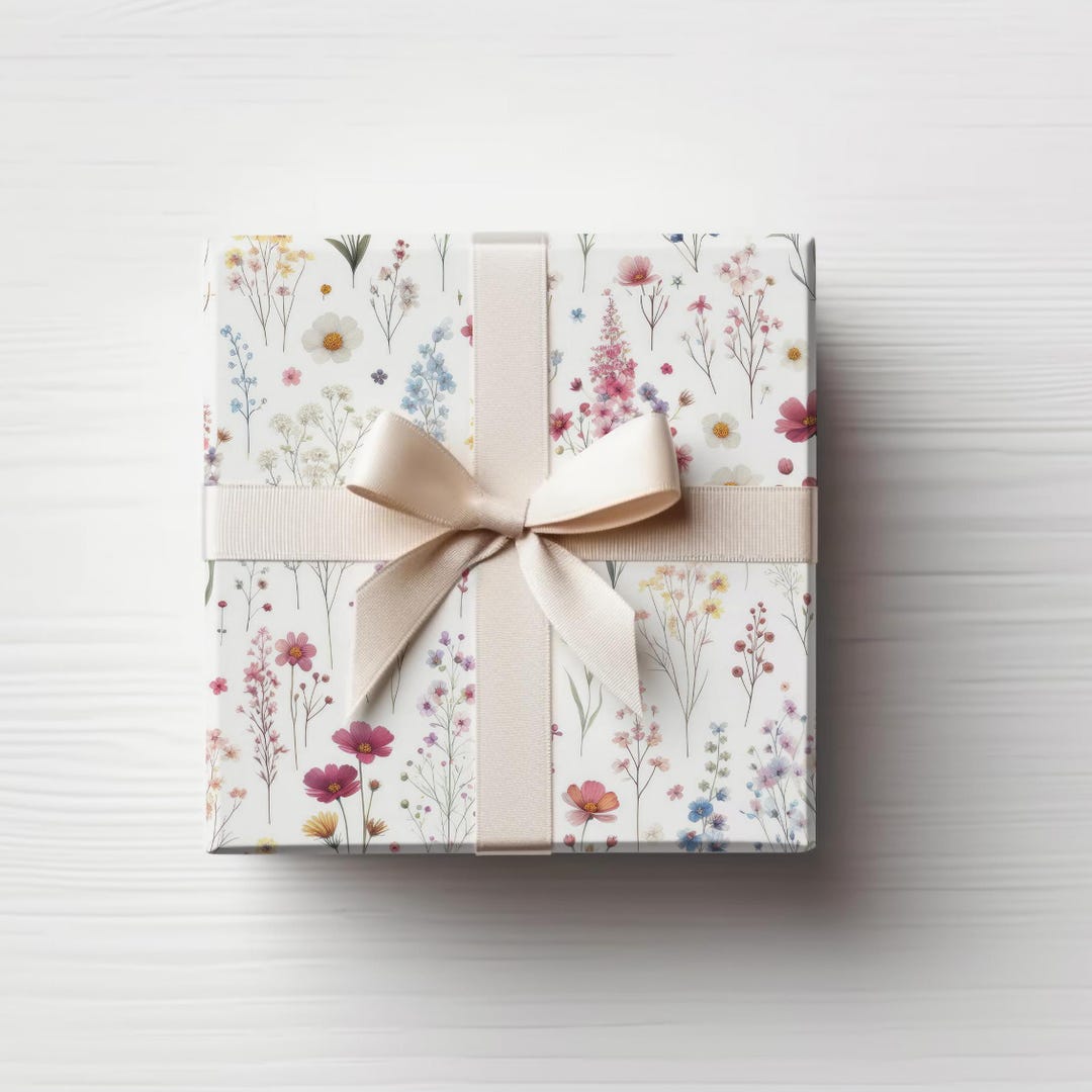 Floral Print Wrapping Papers Botanical Print Gift Wrap Sheets Birthday ...