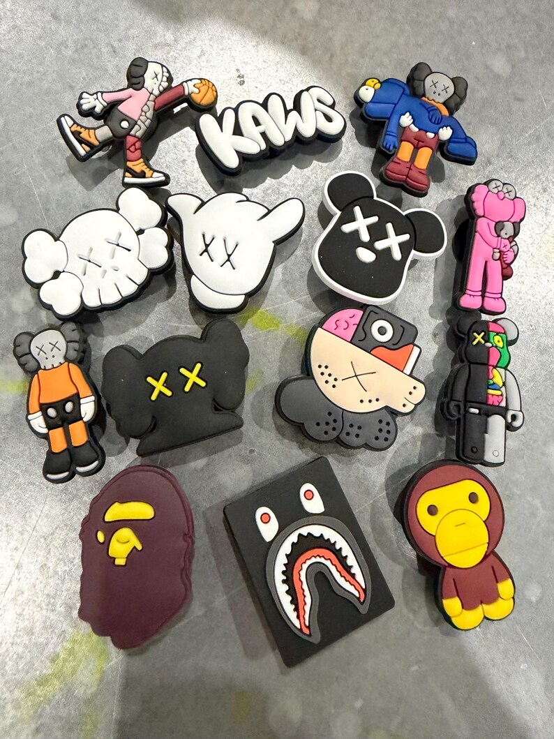 14 Pack KAWS Hype Shoe Croc Charm PVC - Etsy