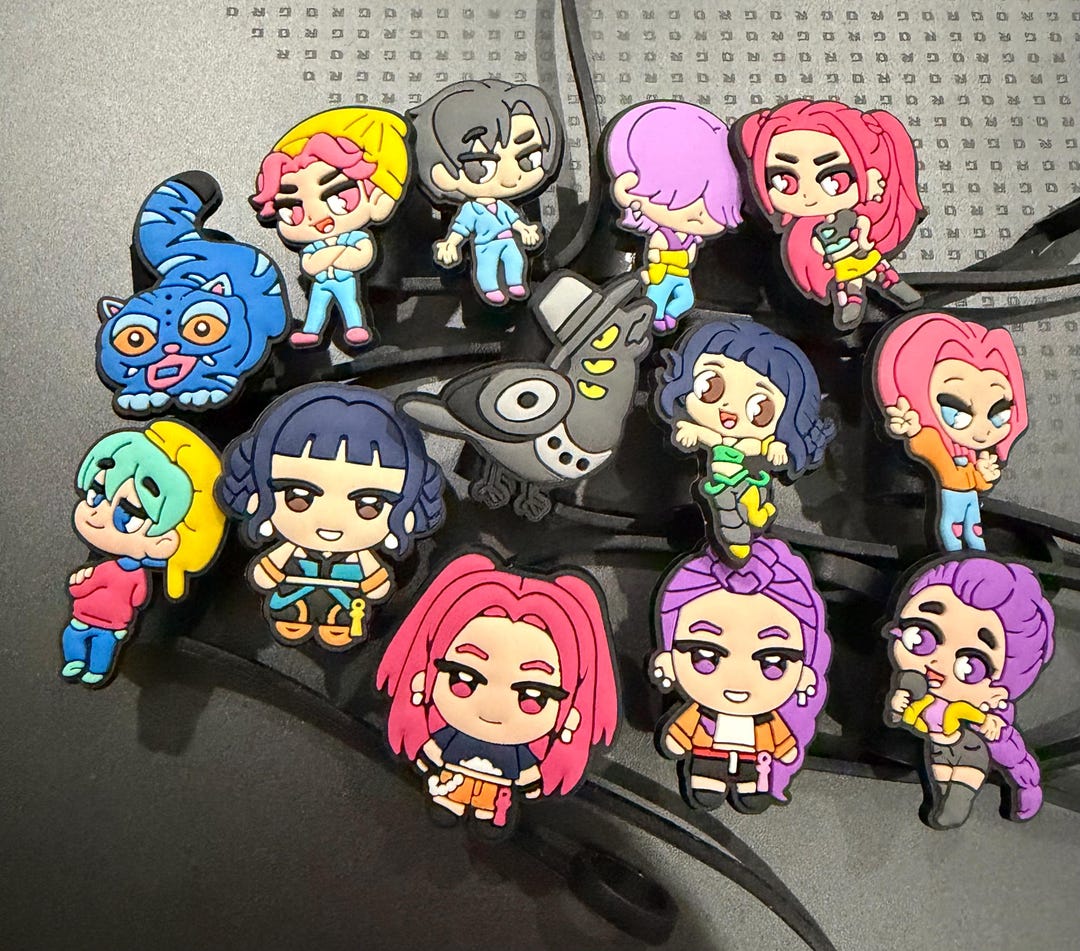 13 Piece K-pop Demon Hunter Straw Topper Set. Saja Boys Rumi. Silicone ...