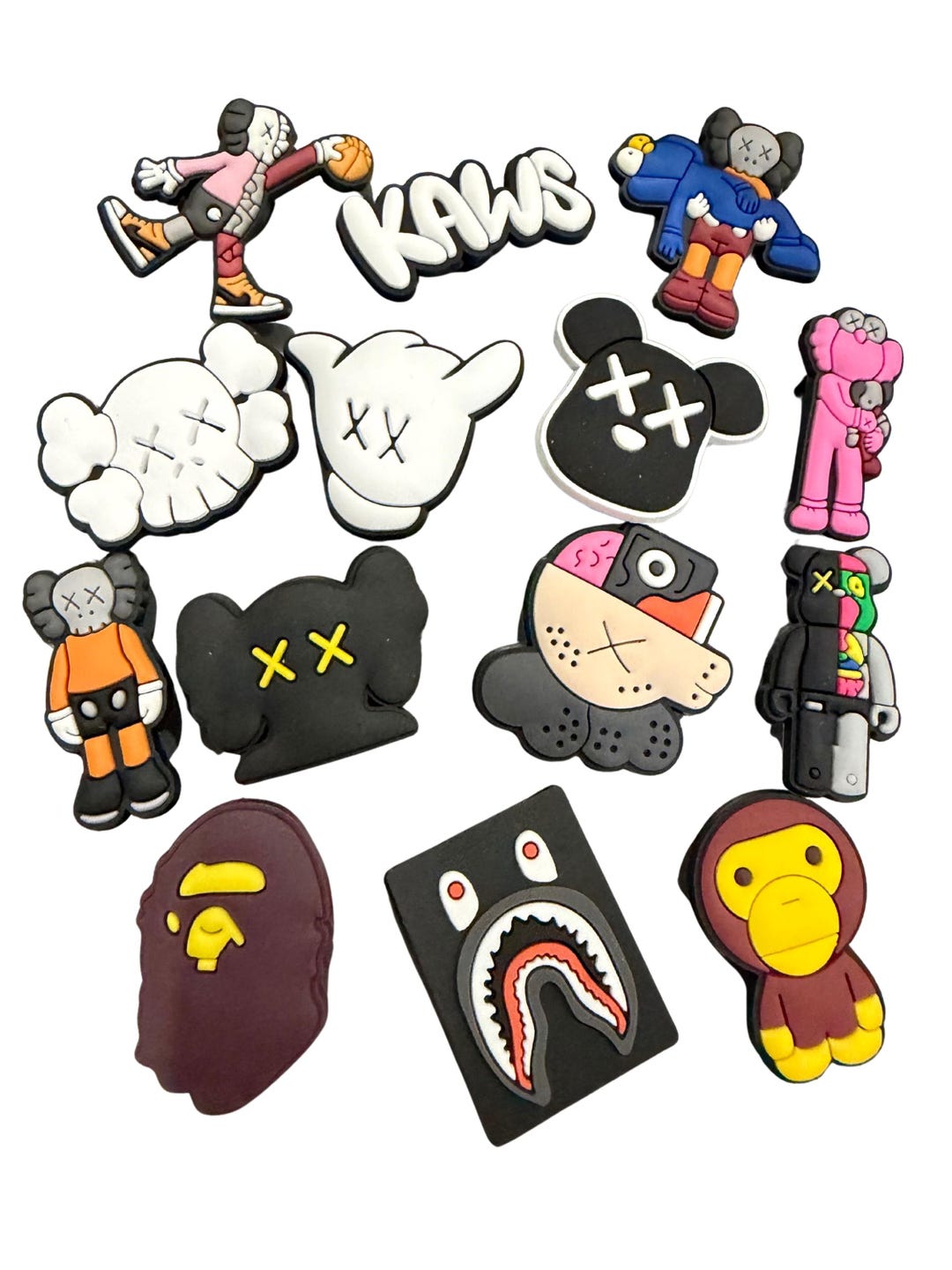 14 Pack KAWS Hype Shoe Croc Charm PVC - Etsy