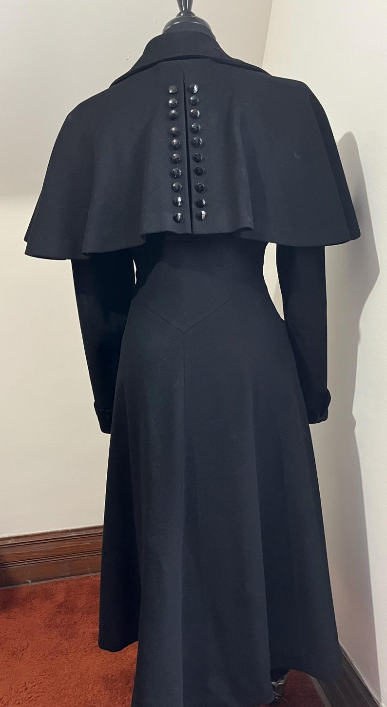 1940s Black Wool Inverness Ulster Coat - Etsy