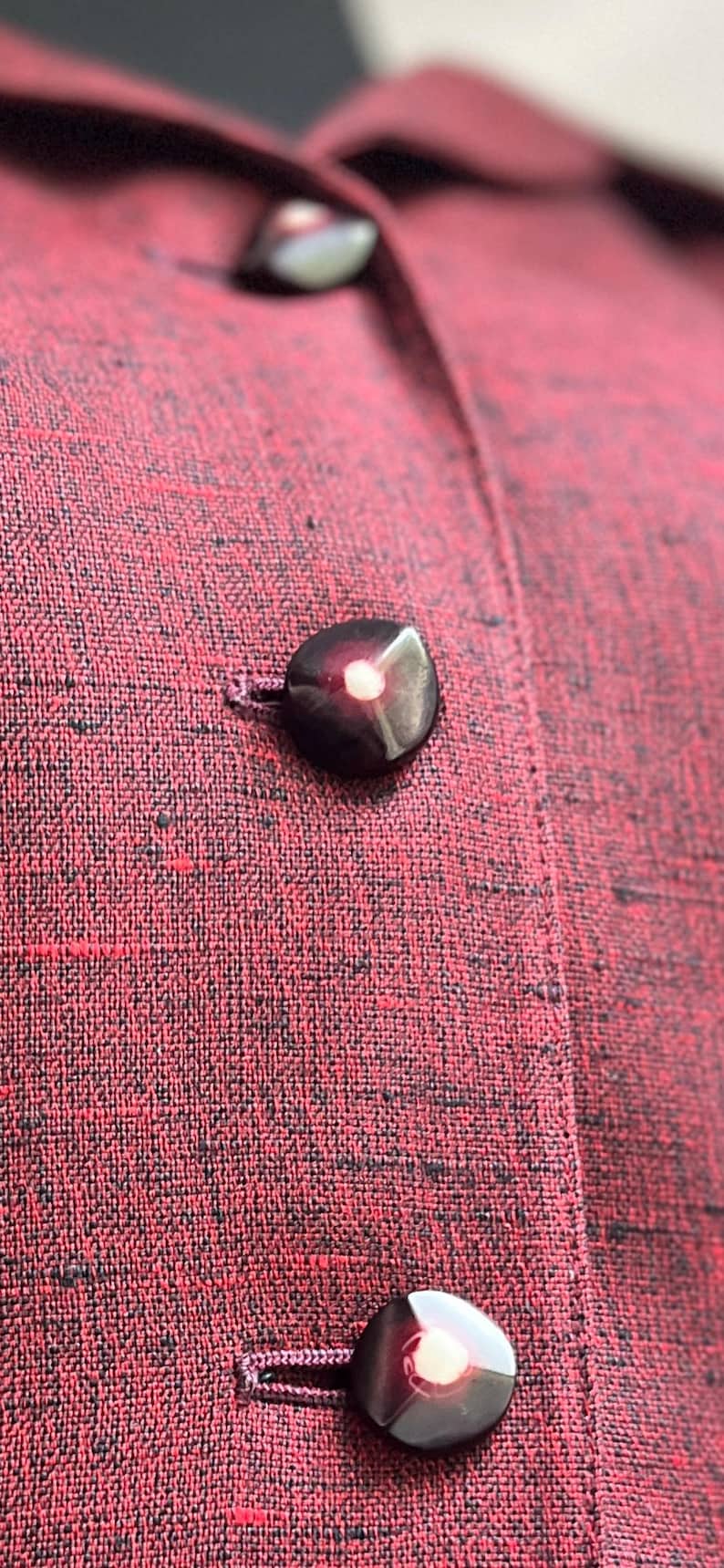 Late 1940s Red and Black Atomic Fleck Suit - Etsy