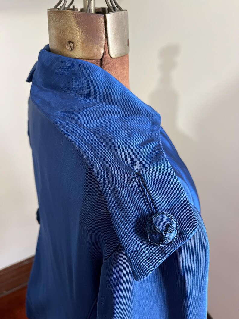 1916 Royal Blue Faille & Moire Jacket and Skirt - Etsy