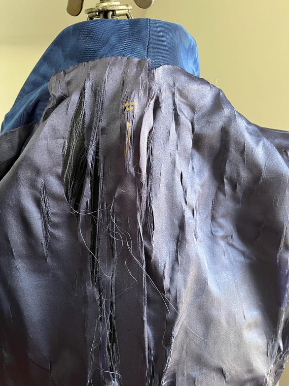 1916 Royal Blue Faille & Moire Jacket - Gem