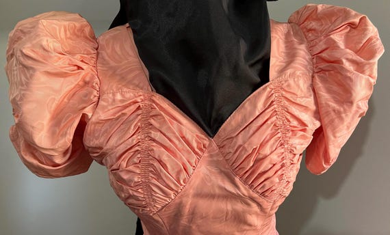 1940s Pink Moiré Evening Gown With Sweetheart Neckline - Gem