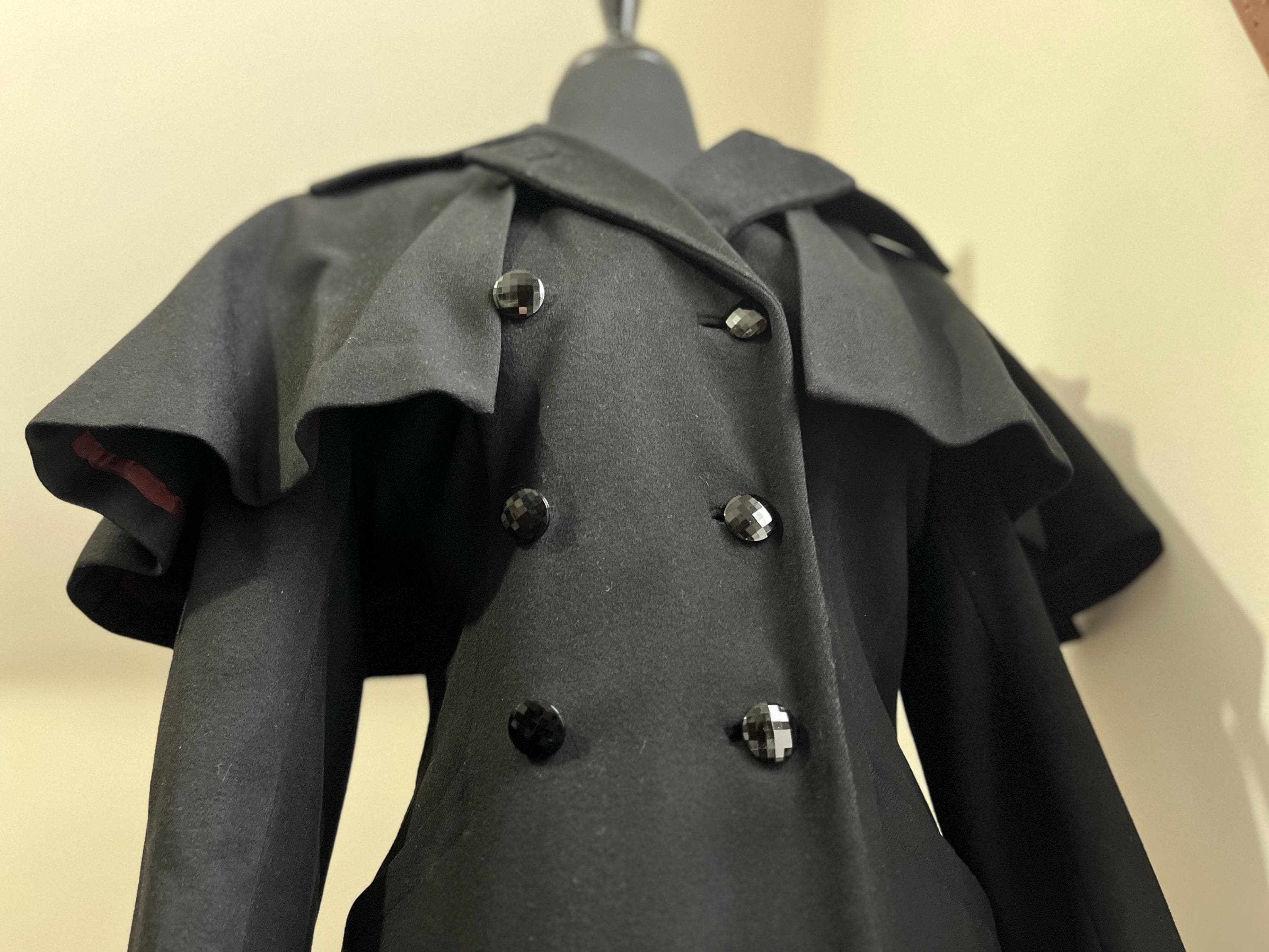 1940s Black Wool Inverness Ulster Coat - Etsy