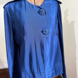 1916 Royal Blue Faille & Moire Jacket and Skirt - Etsy