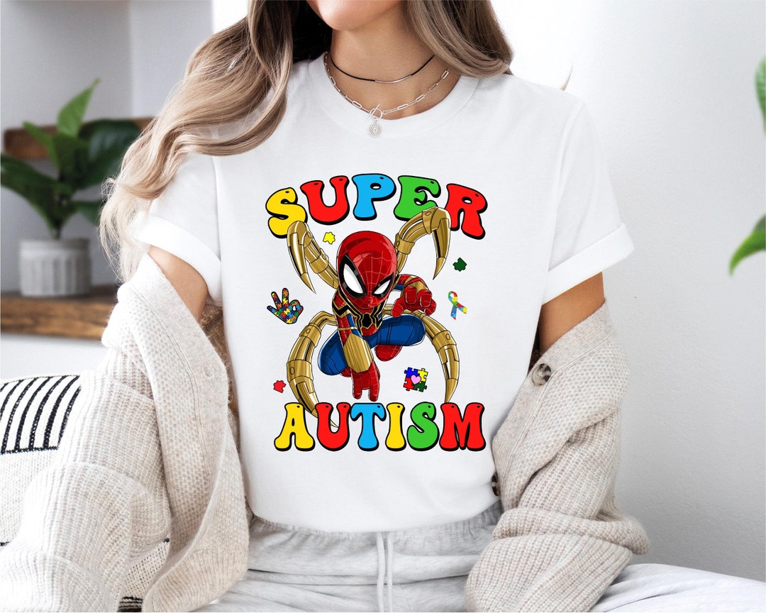 Spiderman Super Autism T-shirt, Autism Awareness Shirt, Autism Support ...