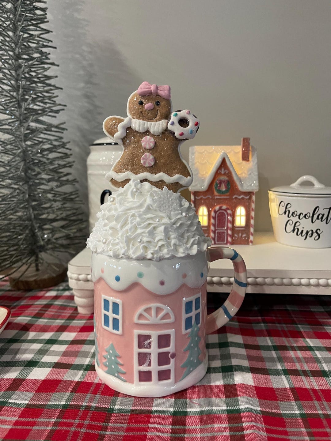 Christmas Mug Topper, Faux Whipped Cream Mug Topper, Tiered Tray ...