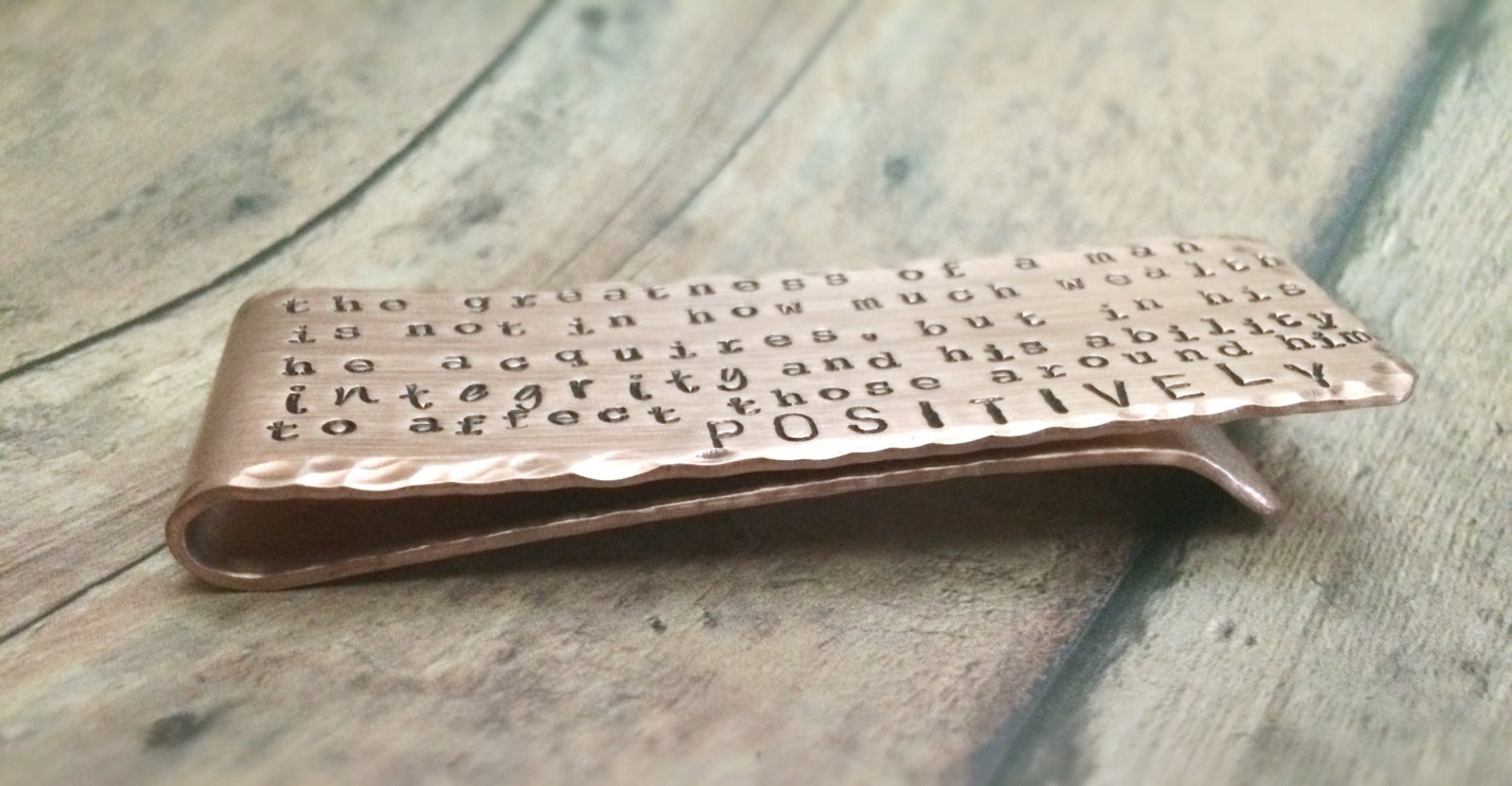 Money Clip Personalized Money Clip Quote Money Clip Copper | Etsy