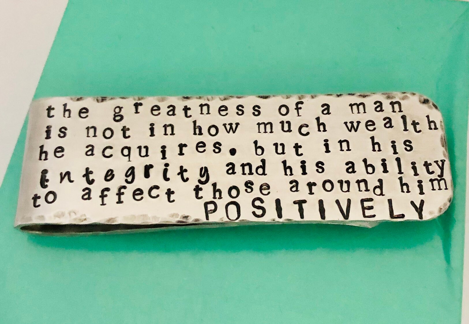 Money Clip, Personalized Money Clip, Quote Money Clip, Gift for Son ...