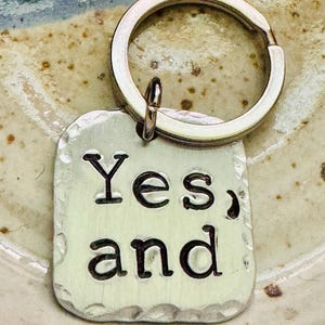 Yes And, Gift for Actors, Improv, Key Ring, Improvisation, Comedian ...