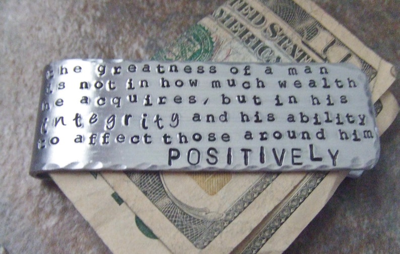 Money Clip Personalized Money Clip Quote Money Clip Copper | Etsy