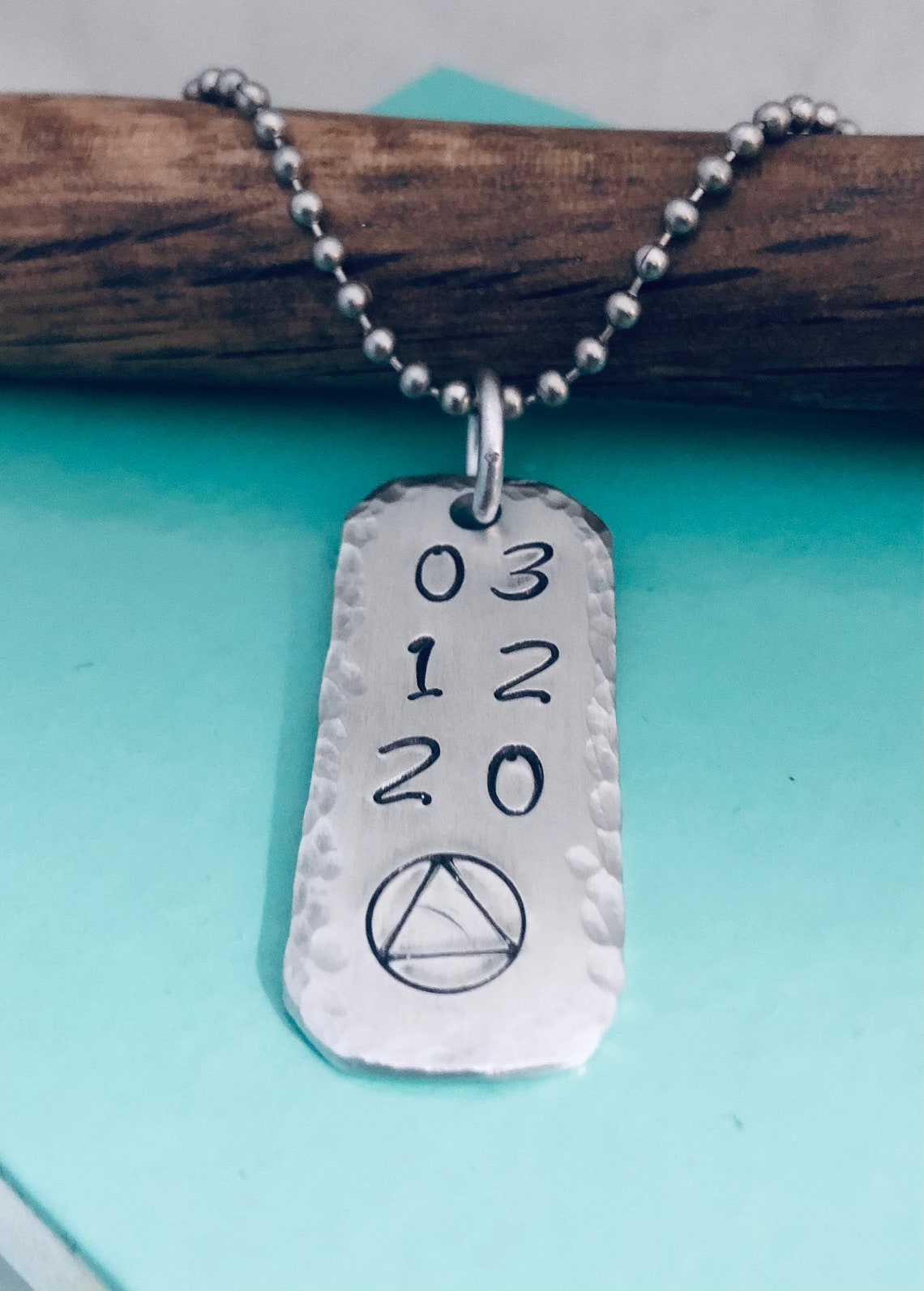 Sobriety Necklace AA Symbol Pendant Recovery Jewelry | Etsy