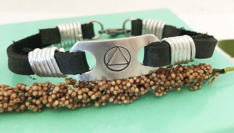 Sobriety Bracelet AA Symbol Bracelet Recovery Bracelet | Etsy