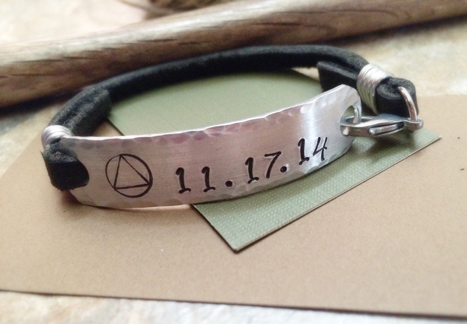 Sobriety Bracelet AA Symbol Bracelet Recovery Bracelet | Etsy