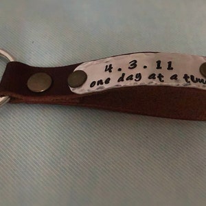 Sobriety Key Ring One Day at A Time Addiction Recovery AA - Etsy