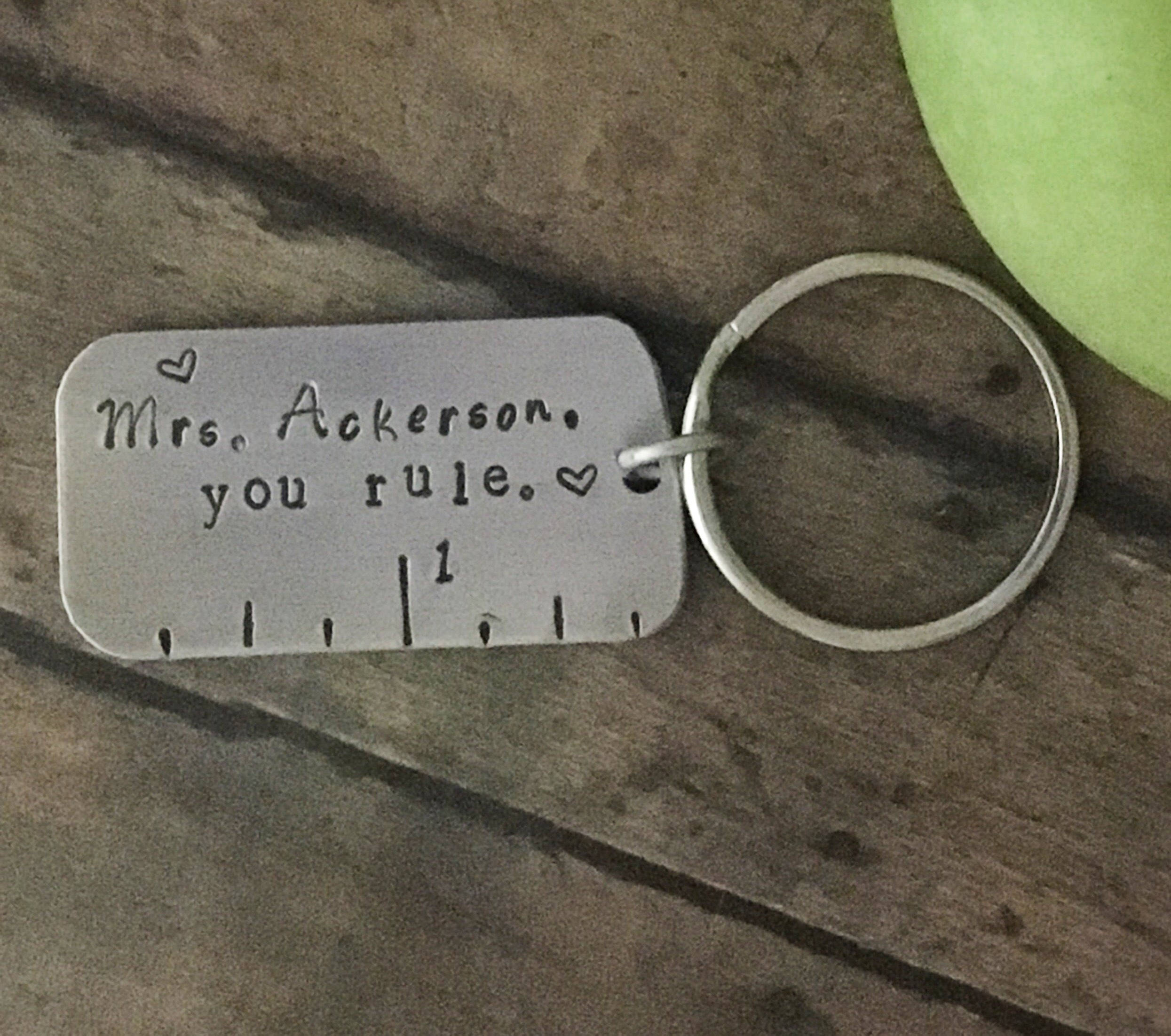 Personalized Teacher Gift, Teacher Key Ring, Teacher Gift, Teachers ...