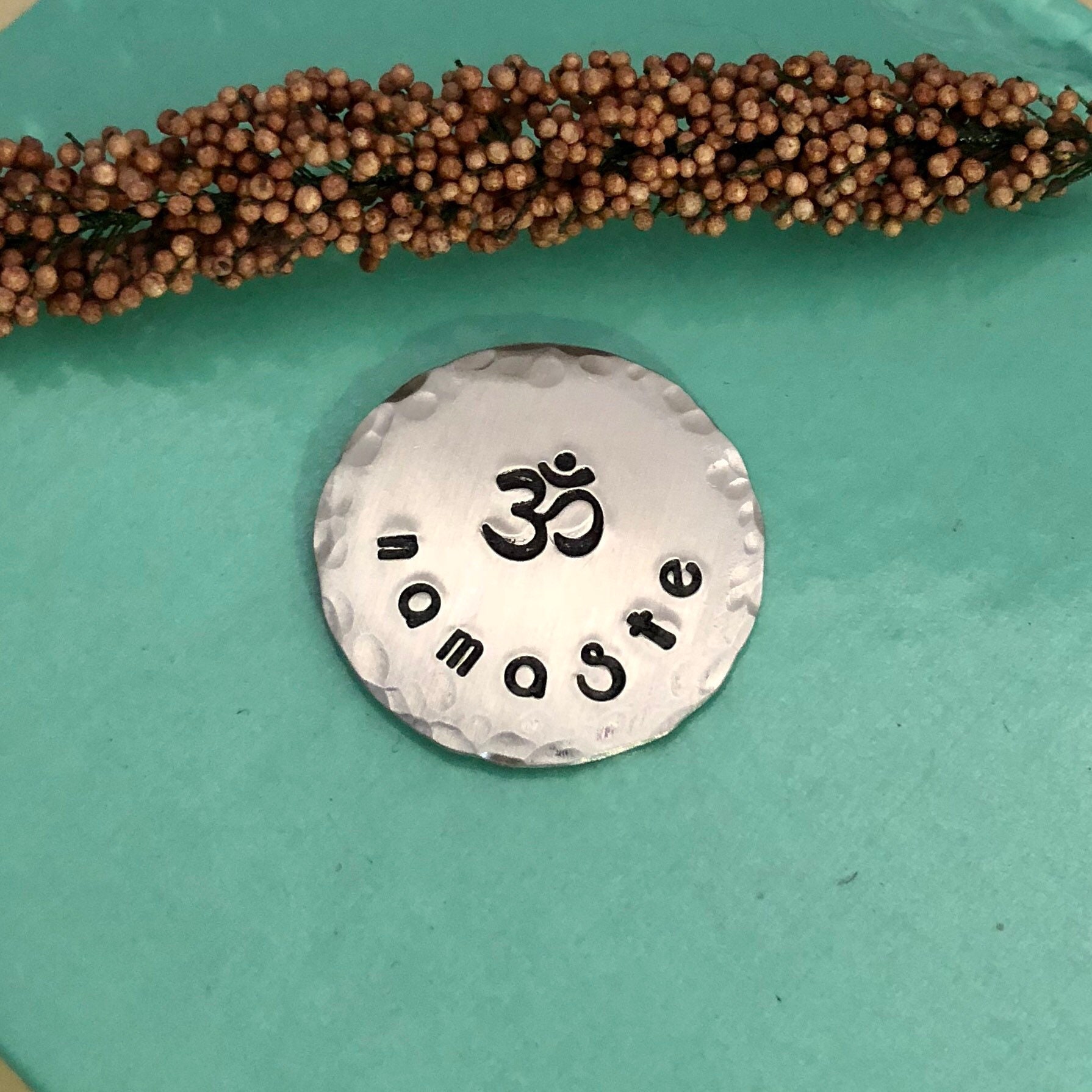 Namaste Pocket Token, Namaste Meditation Coin, Inspirational Coin, Aum ...