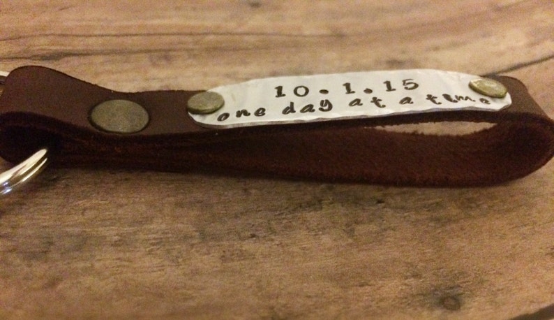 Sobriety Key Ring One Day at A Time Addiction Recovery AA | Etsy