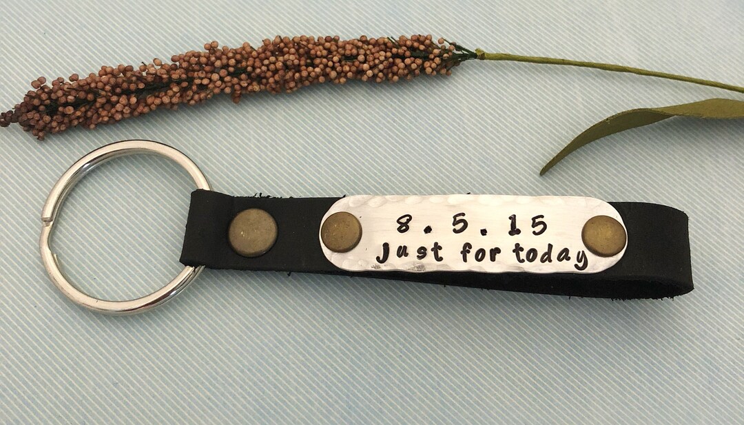 Sobriety Key Ring One Day at A Time Addiction Recovery AA - Etsy
