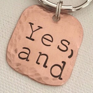 Yes And, Gift for Actors, Improv, Key Ring, Improvisation, Comedian ...
