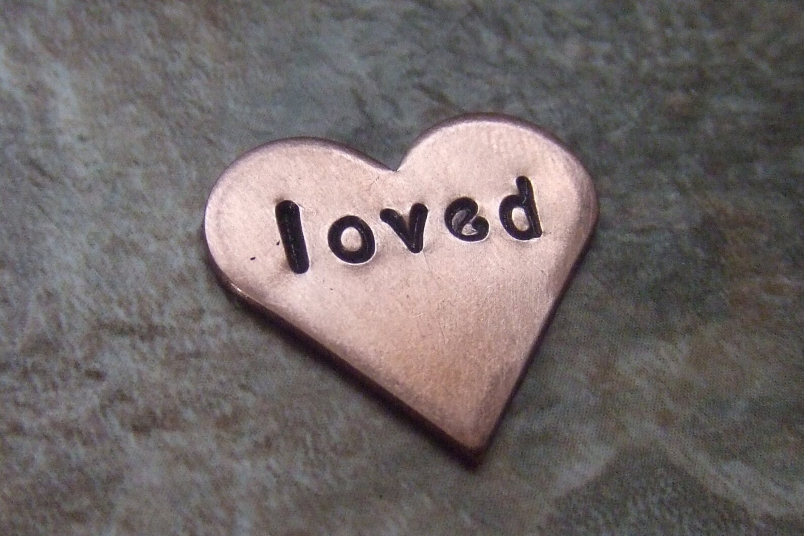 Love Token Heart Token Word of the Year Handstamped Pocket - Etsy