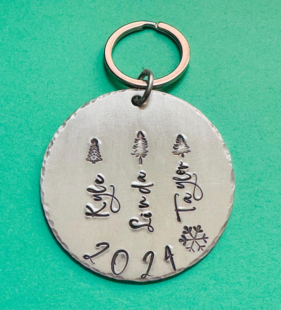 Personalized Family Key Ring, 2024 Christmas, Custom Family Keychain ...