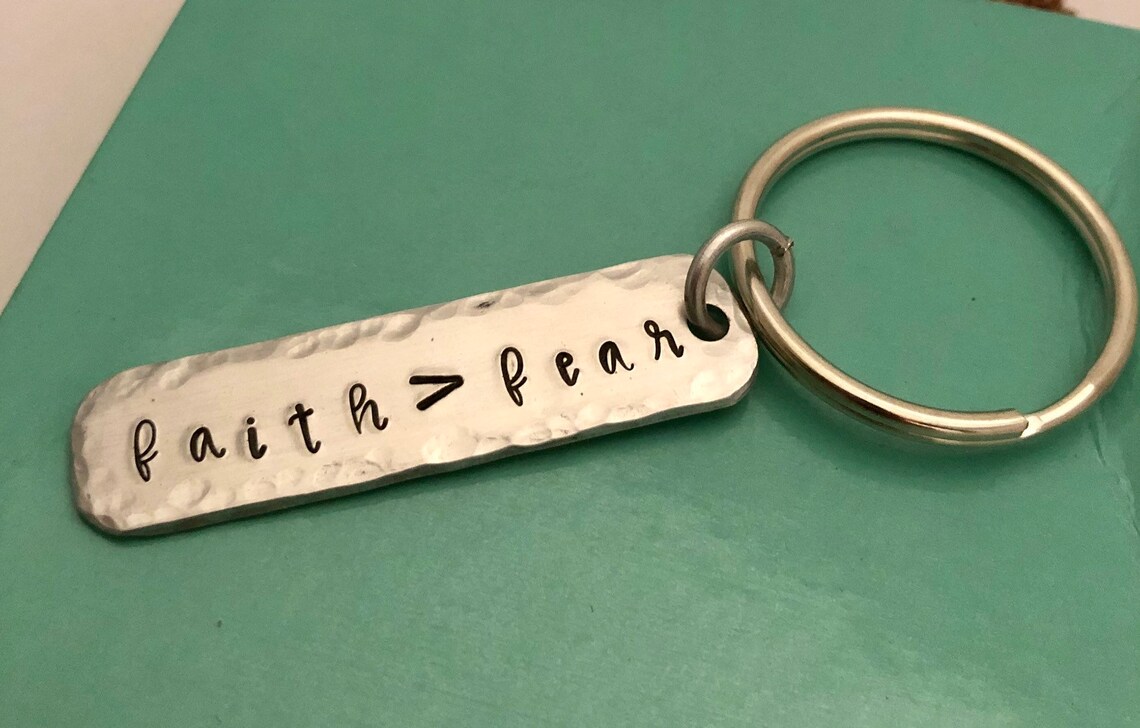 Faith Fear Faith is Greater Than Fear Inspirational Key | Etsy