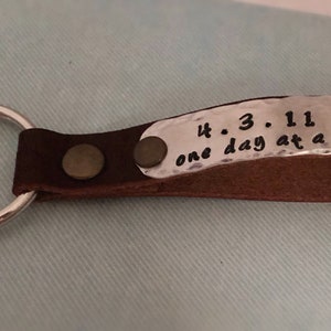 Sobriety Key Ring One Day at A Time Addiction Recovery AA - Etsy