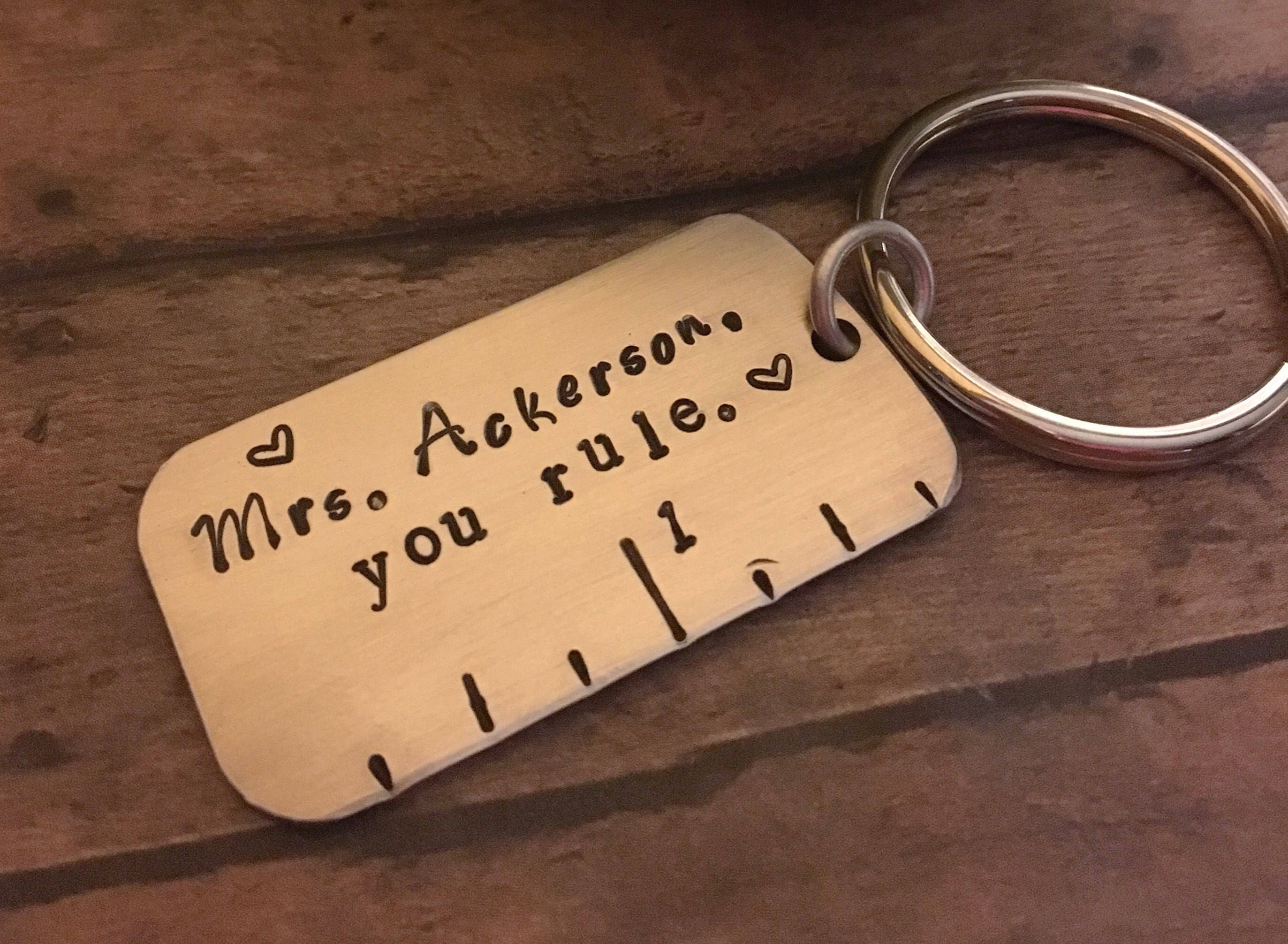 Personalized Teacher Gift, Teacher Key Ring, Teacher Gift, Teachers ...