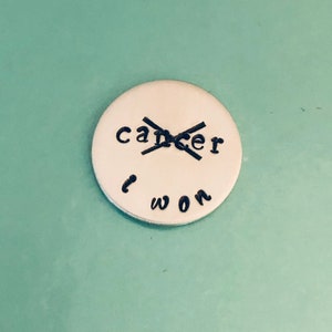 Cancer Milestone Token, I Beat Cancer, Cancer Survivor Gift, Hand ...