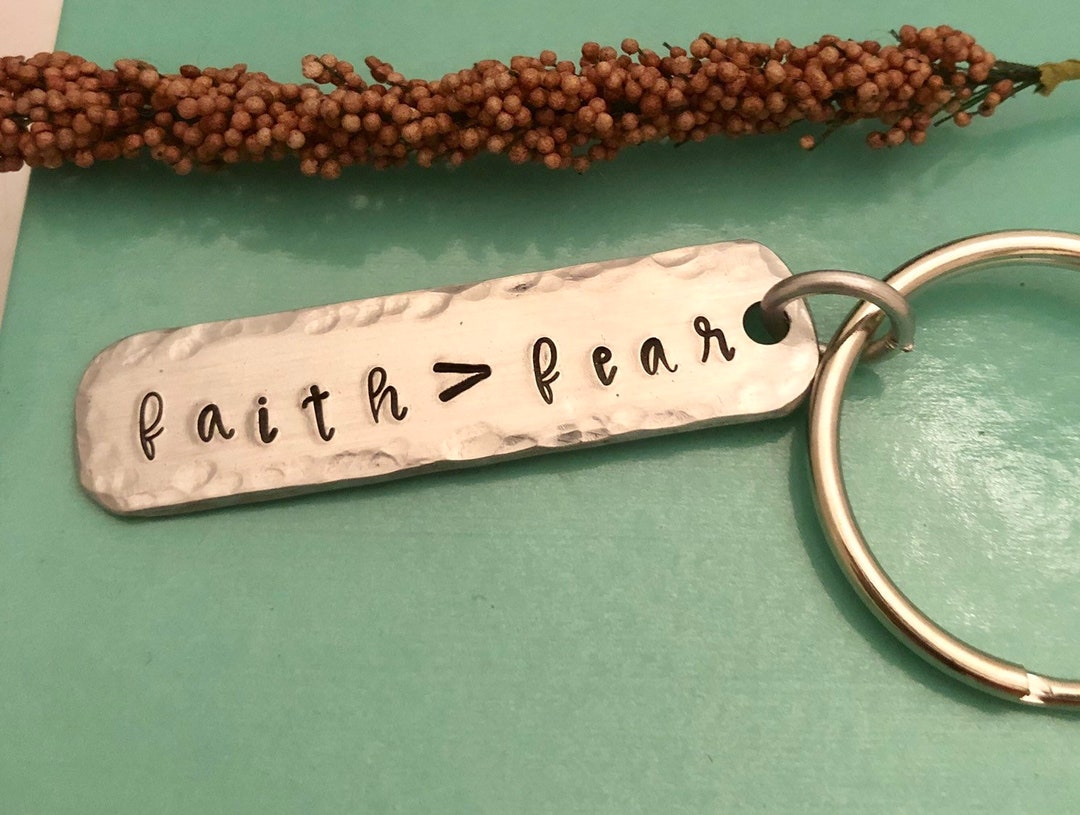 Faith Fear Faith is Greater Than Fear Inspirational Key - Etsy