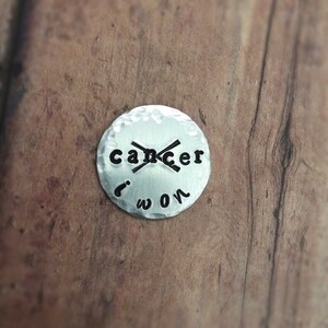Cancer Milestone Token, I Beat Cancer, Cancer Survivor Gift, Hand ...