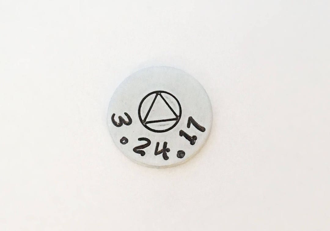 Sobriety Medallion, Personalized Pocket Token, Addiction Recovery Token ...