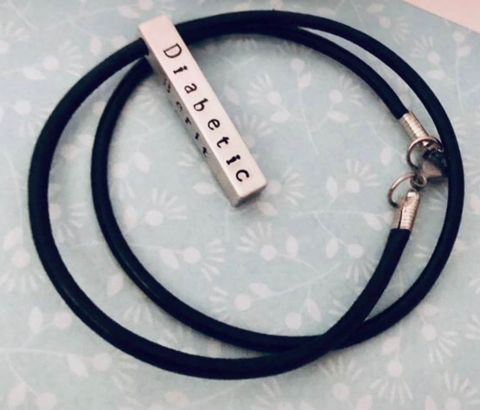 Medical Alert Necklace Medical ID Necklace Diabetic - Etsy