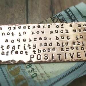 Money Clip, Personalized Money Clip, Quote Money Clip, Gift for Son ...