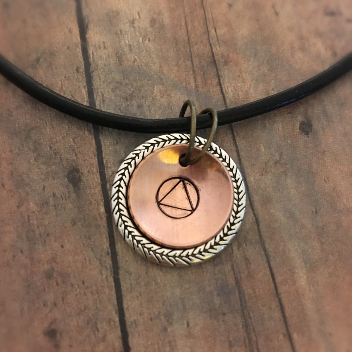 Sobriety Necklace Recovery Jewelry Handstamped Copper - Etsy