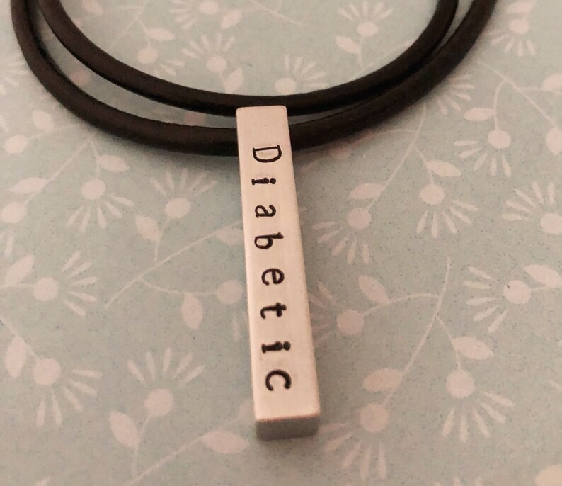 Medical Alert Necklace Medical ID Necklace Diabetic - Etsy