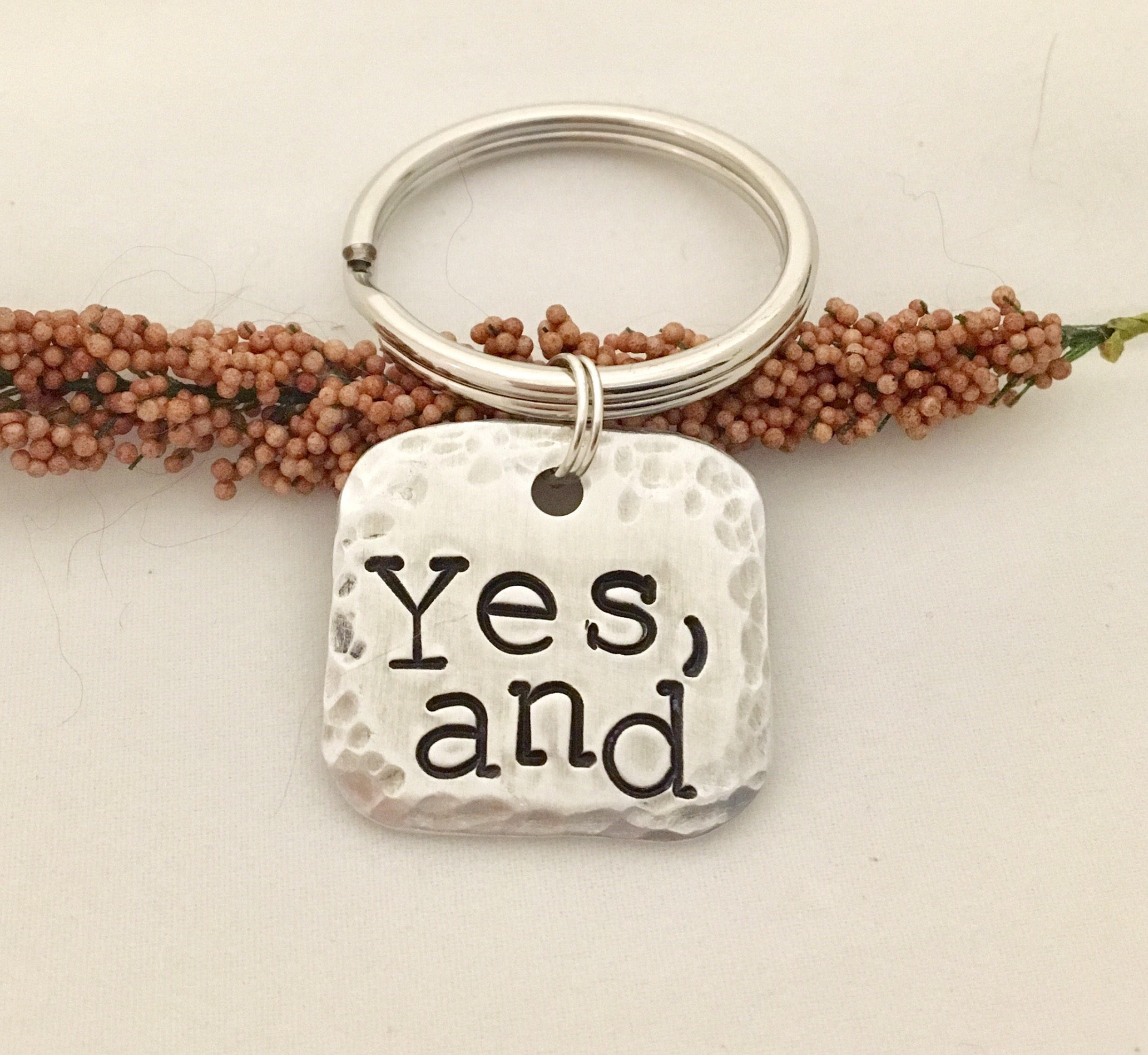 Yes And Gift for Actors Improv Key Ring Improvisation | Etsy