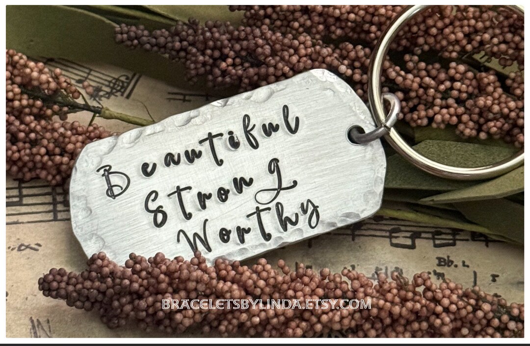 Beautiful Strong and Worthy Necklace, Inspirational, Affirmation ...