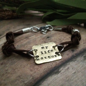 My Life Matters Bracelet, Lives Matter, Recovery Gift, Inspirational ...