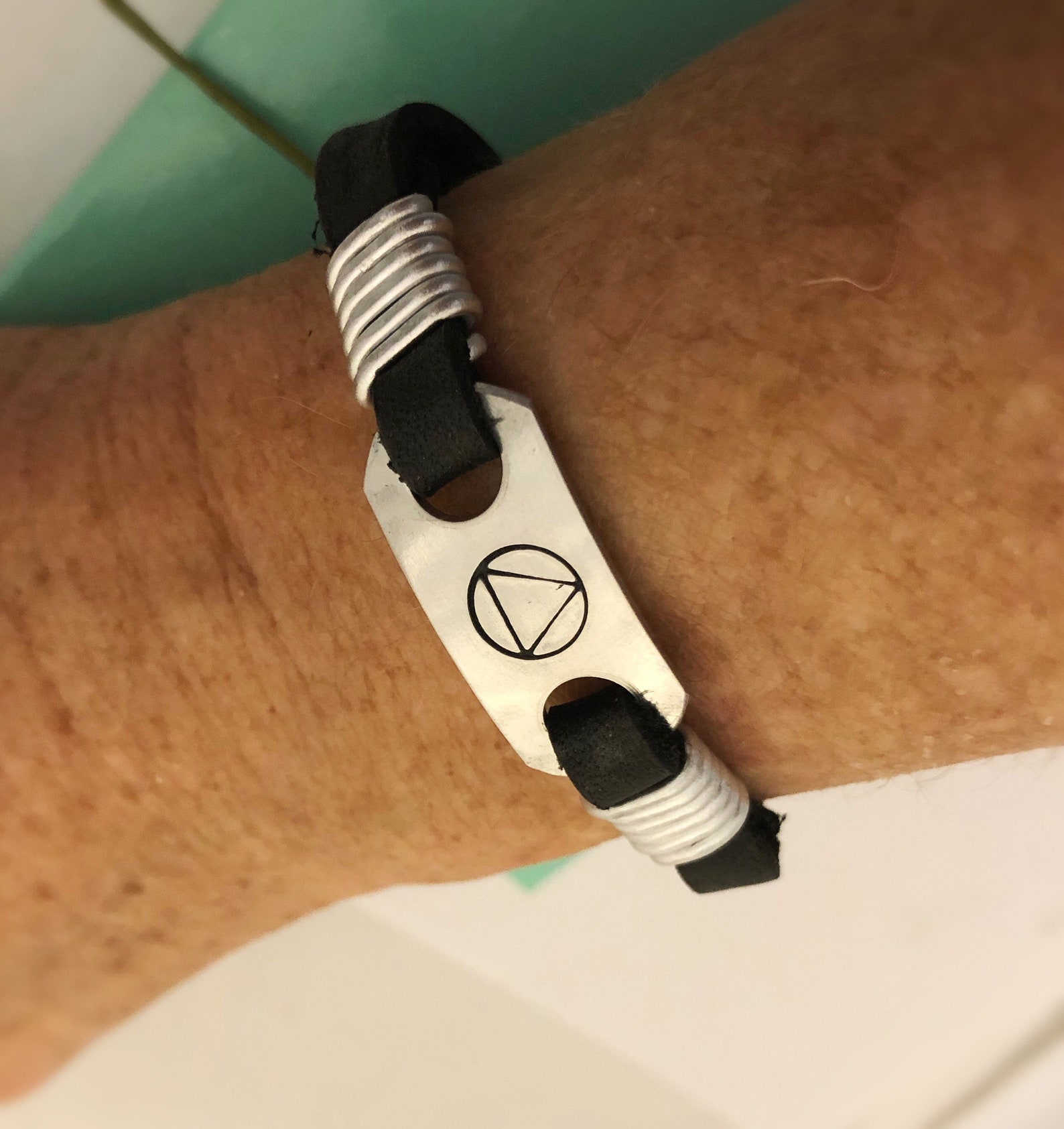 Sobriety Bracelet AA Symbol Bracelet Recovery Bracelet | Etsy