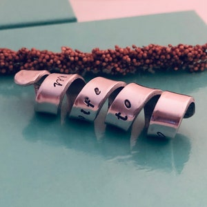 Hidden Message Jewelry Add- On, Handstamped Secret Message Spiral, Add ...